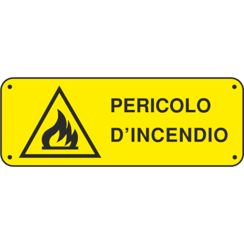 cartello pericolo incendio