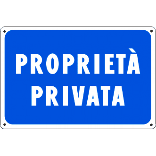 segnale proprietà privata