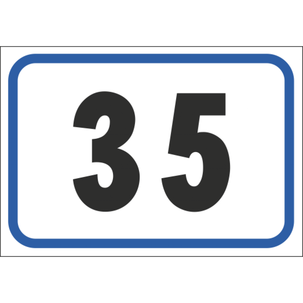 Numero civico in alluminio rifrangente