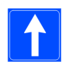 Cartello senso unico frontale