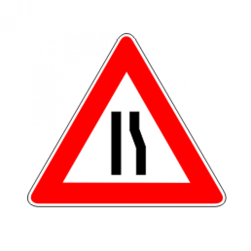 Segnale stradale strettoia asimmetrica a destra fig. 19, Acquistalo online