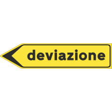 Segnale deviazione a sinistra